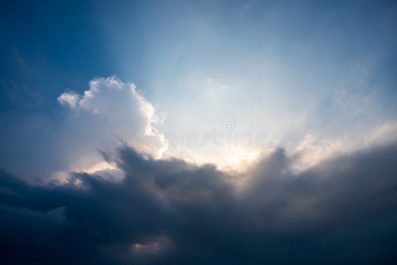 Blue Sky and Unpredictable White Clouds. Amazing Nature Stock Image ...