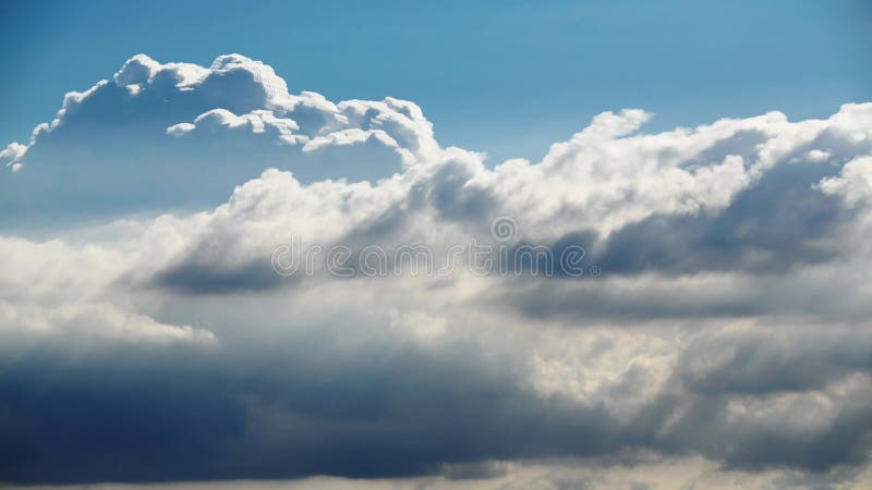Blue Sky and Unpredictable White Clouds. Amazing Nature Stock Footage ...