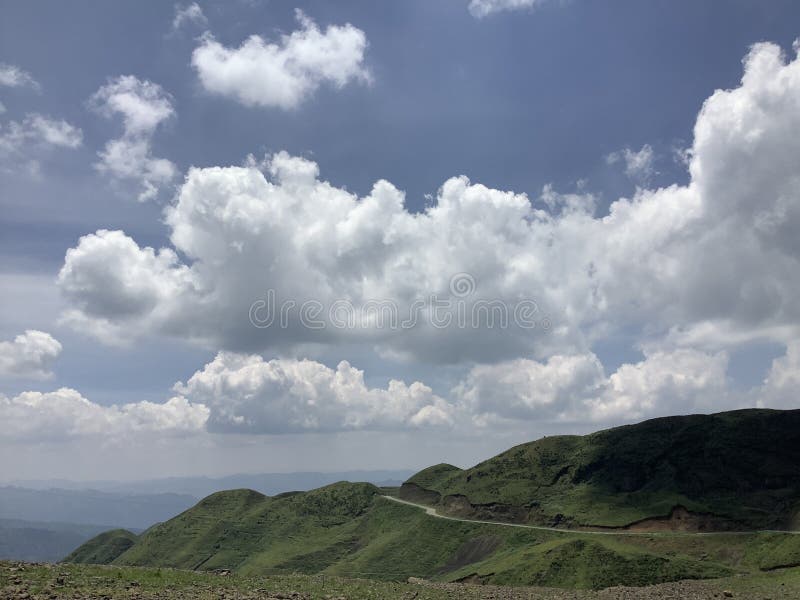 The Magnificent Scenery of the Ulan Muqi Grassland. Stock Photo - Image ...