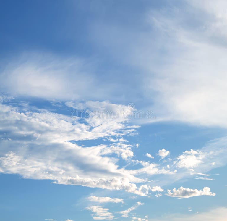 Blue sky stock photo. Image of sparse, space, symbols - 56360110