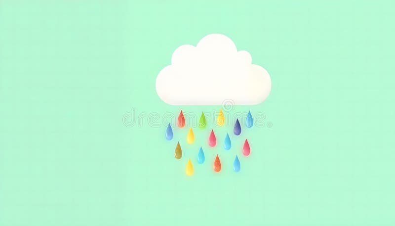 A Blue Sky Vector Illustration Shows a Speech Bubble and Cloud Icon ...