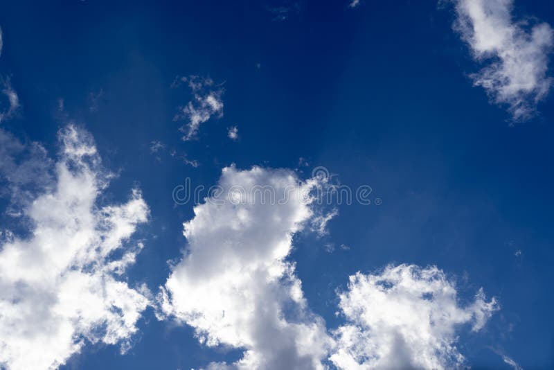 Blue Sky in a Very Sunny Day with Pure White Clouds. Stock Photo ...