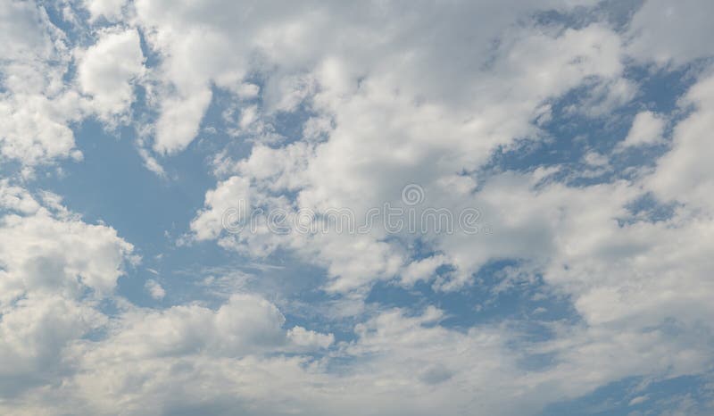 Blue Sky with White Cloud Background. Turquoise Sky with Different ...