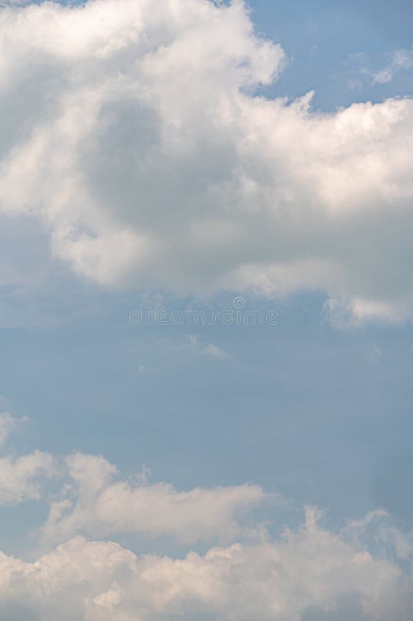 Blue Sky with White Cloud Background. Turquoise Sky with Different ...