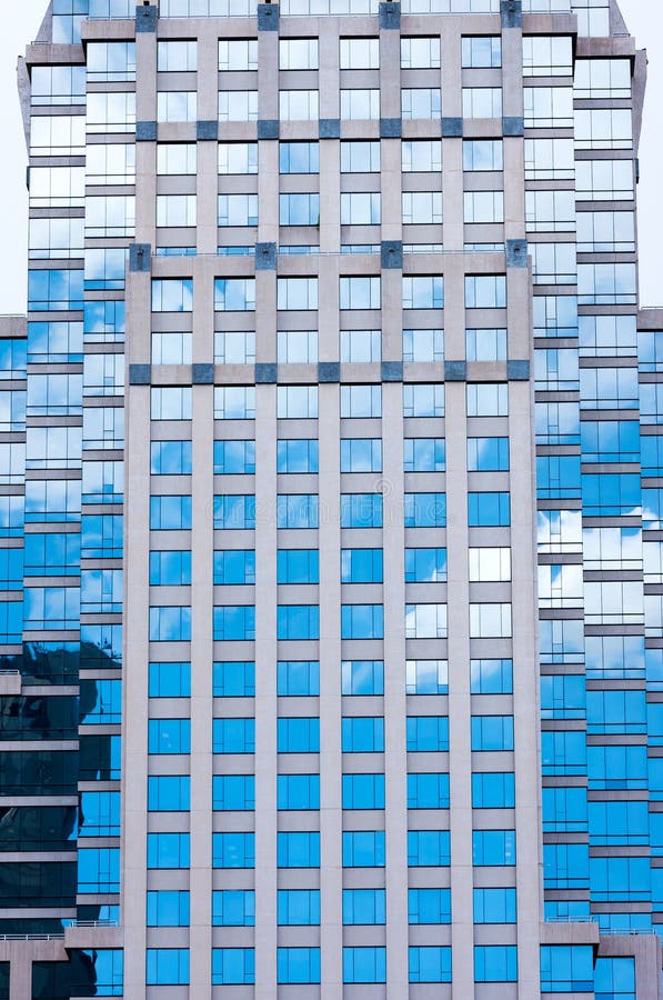Blue Sky and White Cloud Reflecting on Mirror S Building Stock Photo ...