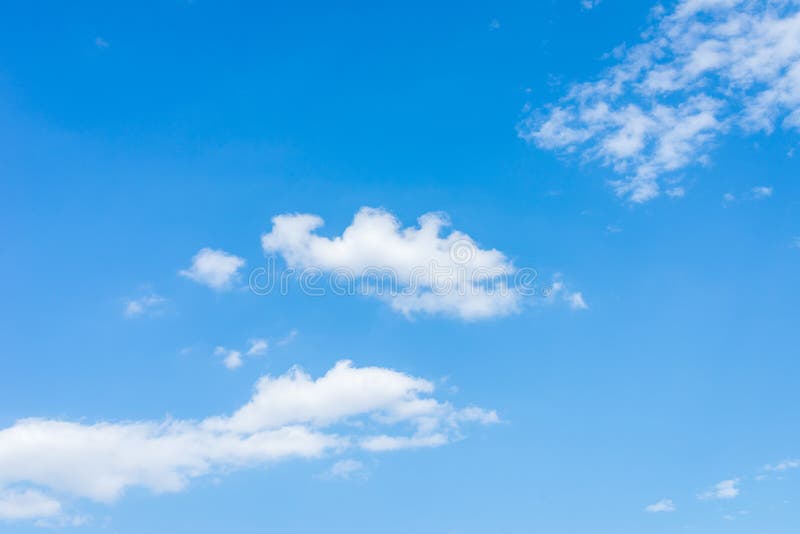 Sparse Clouds in the Blue Sky Morning Background. Fluffy Clouds Stock ...