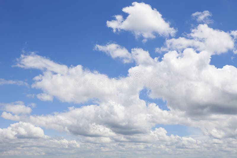 Blue Sky and White Cloud in Sunny Good Weather Day. Stock Photo - Image ...