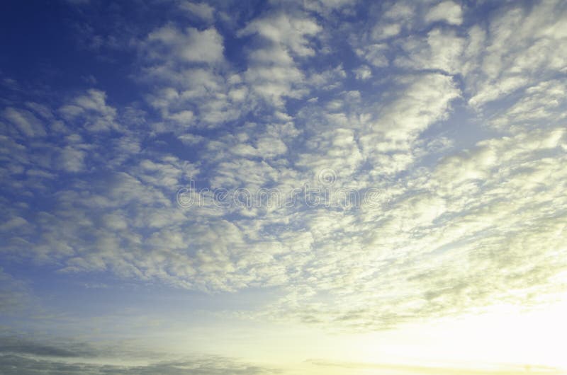 Blue Sky White Clouds ,Altocumulus (Middle Cloud Stock Photo - Image of ...