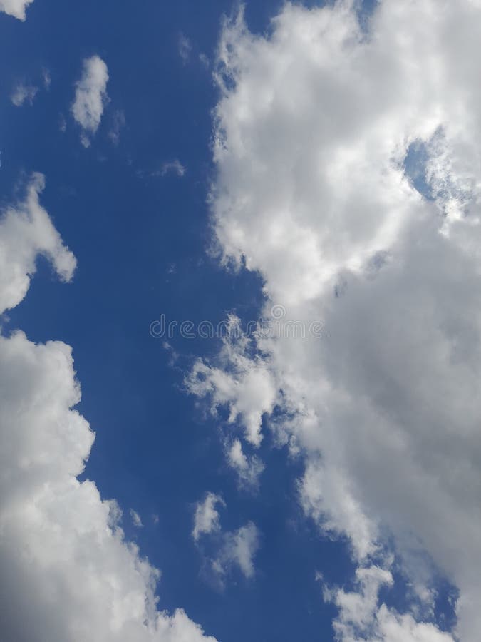 Blue Sky and White Clouds Background on Daytime Stock Image - Image of ...