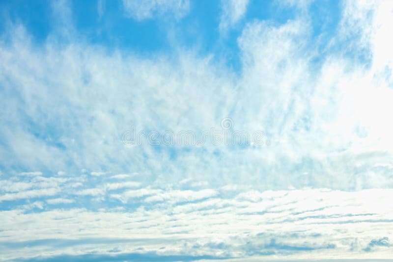 Blue Sky with White Clouds. Beautiful Cloudy Sky. Skyward. Endless Skyline. the Sky Dawn. Stock ...