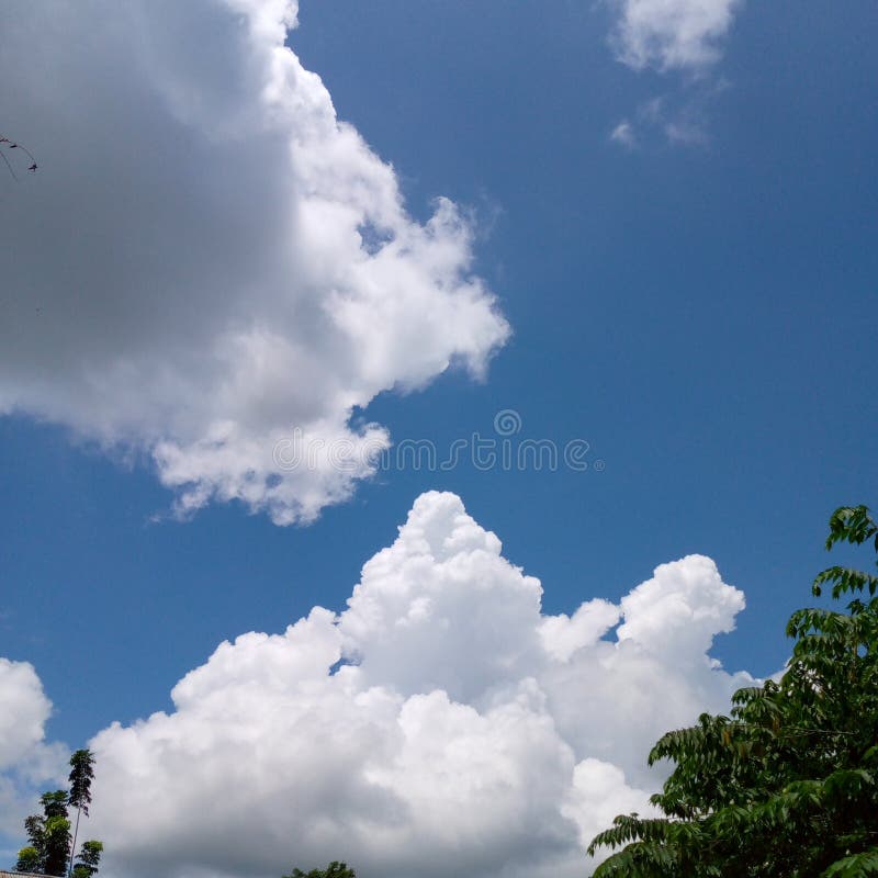 Blue Sky and White Clouds are the Beauty of God Creation Stock Photo ...