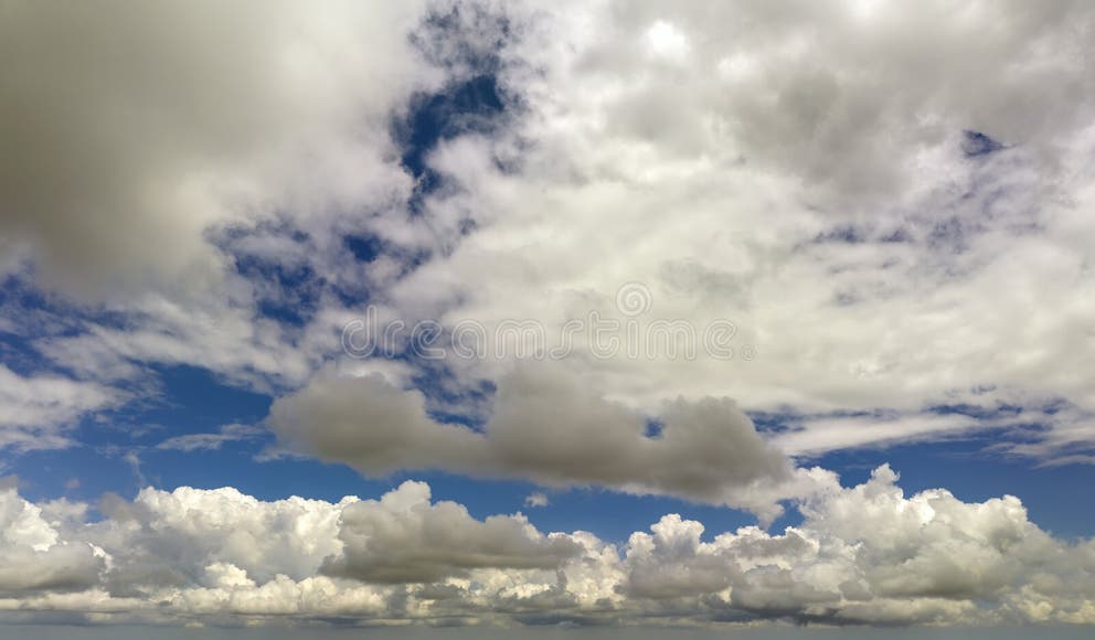 Blue Sky with White Clouds. Bright Summer Skyscape Stock Image - Image of cloudscape, motion ...
