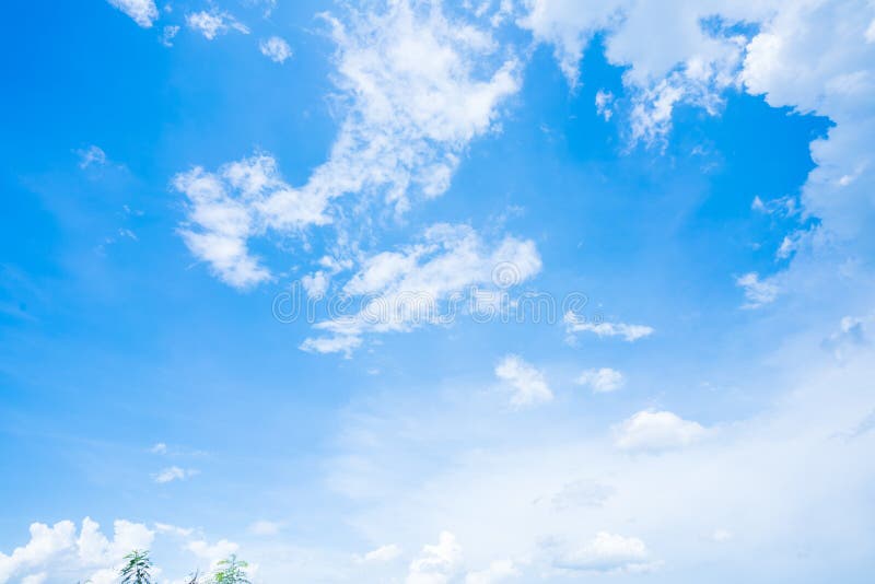 Blue Sky with White Clouds.on a Clear Day Stock Image - Image of light ...