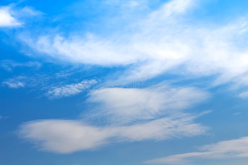 Blue Sky with White Clouds on a Clear Day Stock Image - Image of color ...