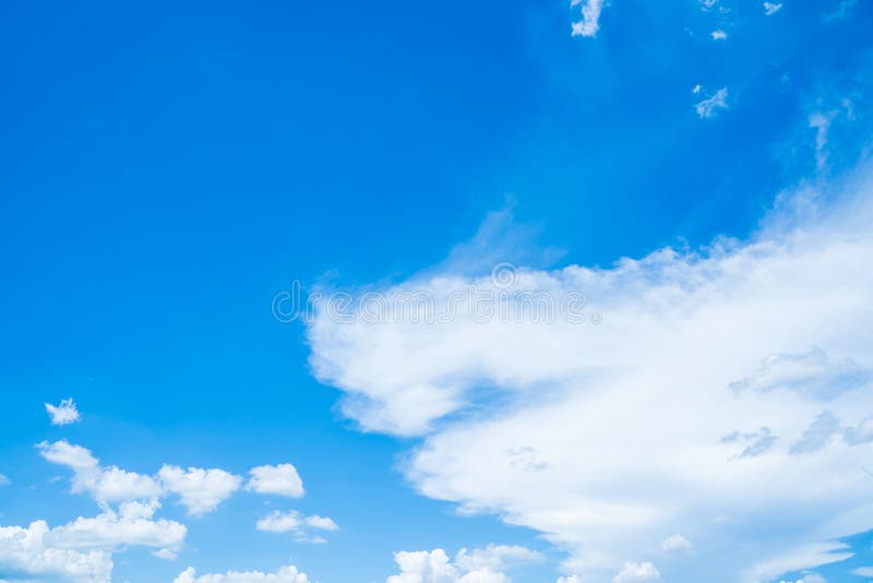 Blue Sky with White Clouds.on a Clear Day Stock Photo - Image of ...