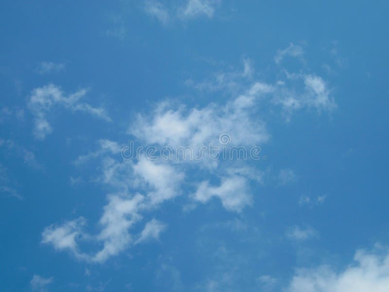 Blue Sky with White Clouds. Clear Day Time View Stock Image - Image of ...