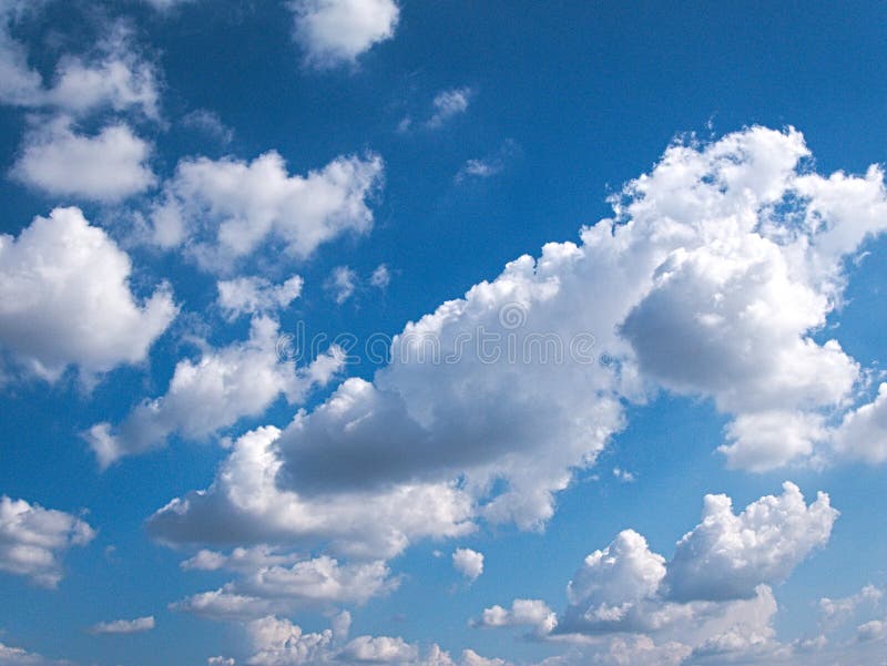 Blue Sky, White Clouds. Clouds in the Blue Sky. Environment, Atmosphere ...