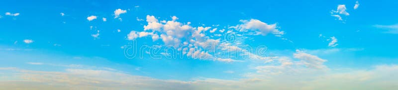 Blue Sky with White Clouds Panoramic Big Shot. Background from the ...