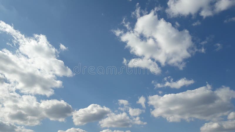 Blue Sky with White Clouds. Partly Cloudy Stock Photo - Image of ...