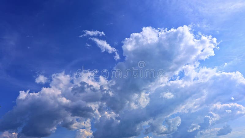 Blue Sky White Clouds. Timelapse. . Nature Weather Blue Sky. White ...