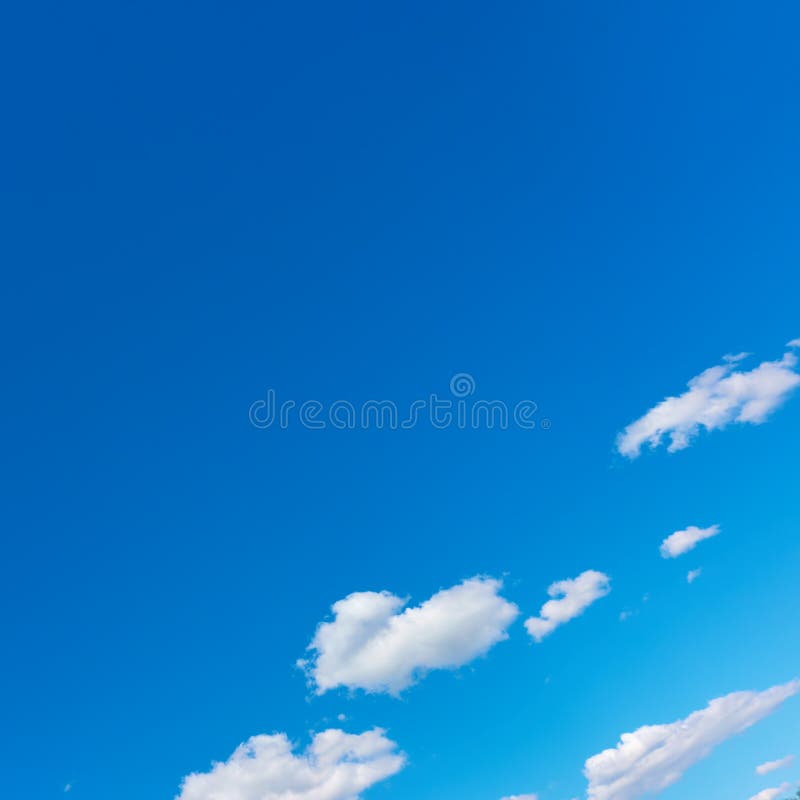 Blue Sky with White Clouds - Square Background Stock Image - Image of ...