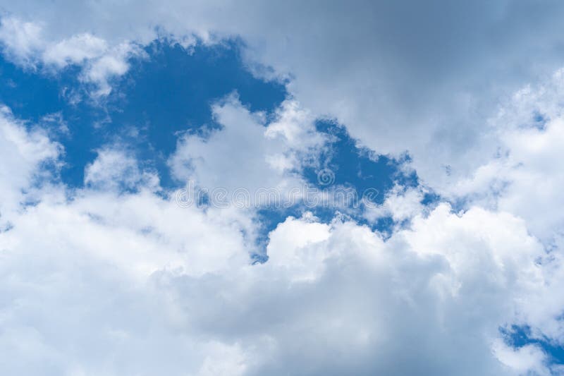 Blue Sky with White Clouds, Sunny Cloudy Sky Texture Background, Fluffy ...