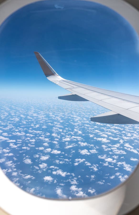Blue Sky with White Clouds, Sunny Cloudy Sky Texture Background, Plane ...
