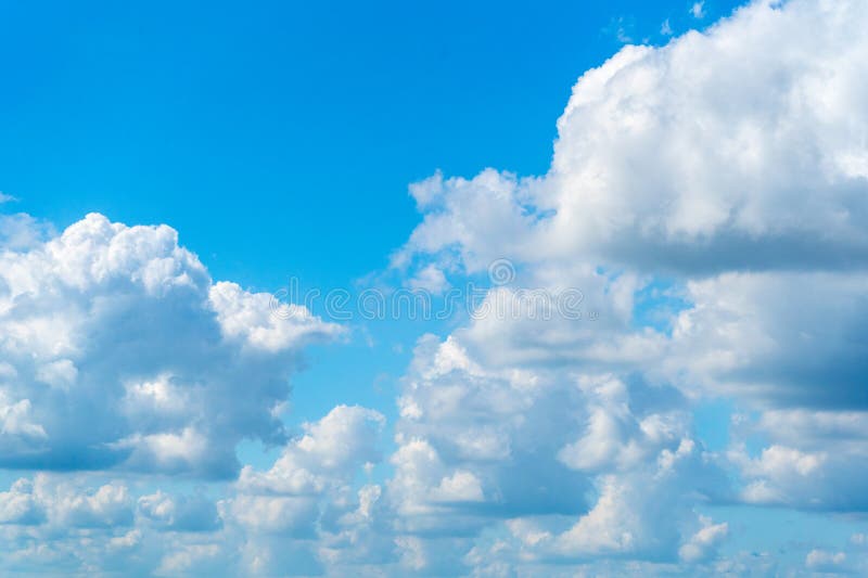 Blue Sky with White Clouds, Sunny Cloudy Sky Texture Background, Fluffy ...