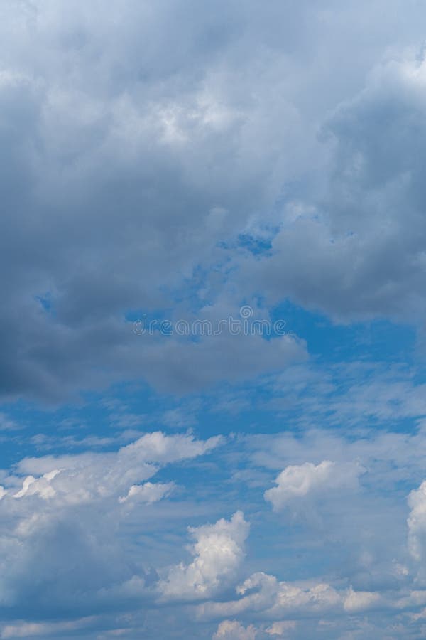 Blue Sky with White Clouds, Sunny Cloudy Sky Texture Background, Fluffy ...