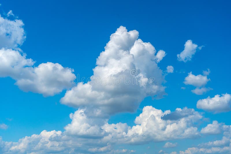 Blue Sky with White Clouds, Sunny Cloudy Sky Texture Background, Fluffy ...