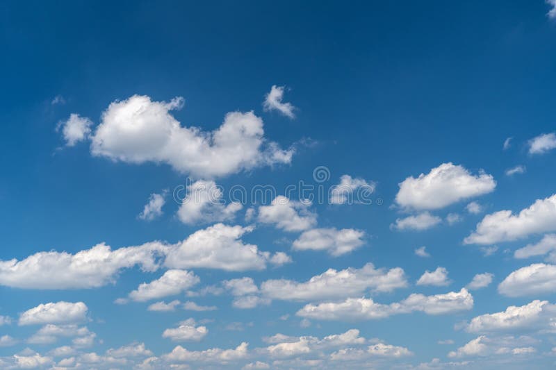 Blue Sky with White Clouds, Sunny Cloudy Sky Texture Background, Fluffy ...