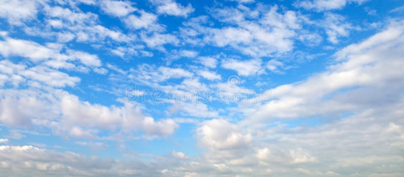 Blue Sky with White Clouds.Wide Photo Stock Photo - Image of ...