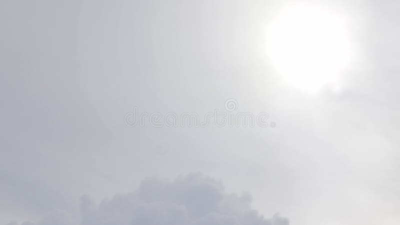 Blue Sky with White Fluffy Clouds from Airplane Flight Fly Over the ...