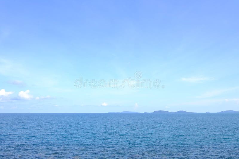 A Horizontal Line of Deep Blue Sea with Water Waves Stock Image - Image ...