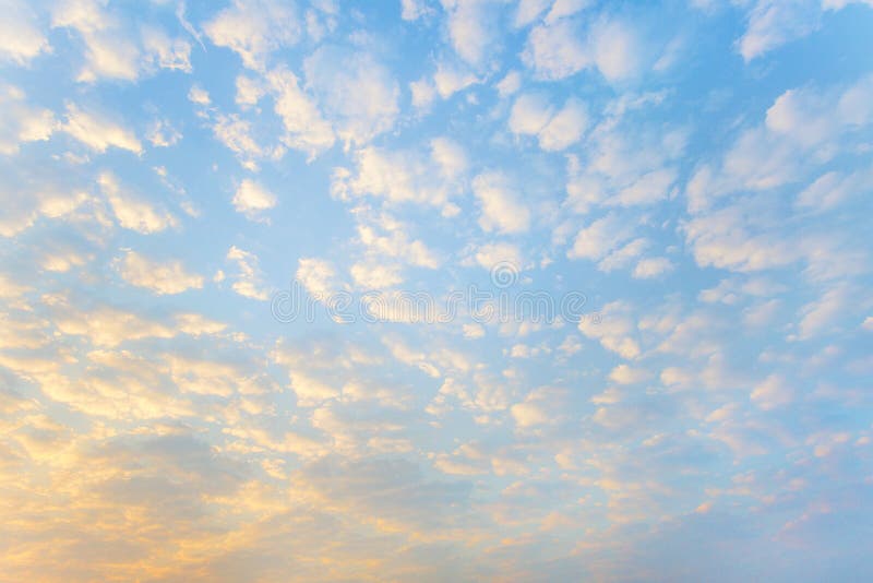 Blue Sky and White Puffy Clouds in Morning Stock Image - Image of ...