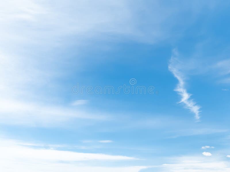 Blue Sky with White Stratus Clouds Stock Image - Image of wallpaper ...
