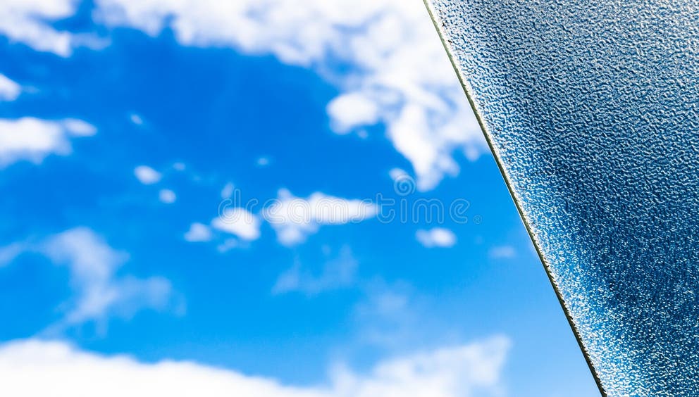 Blue Sky and a Window Half Open Stock Image - Image of panoramic, great ...