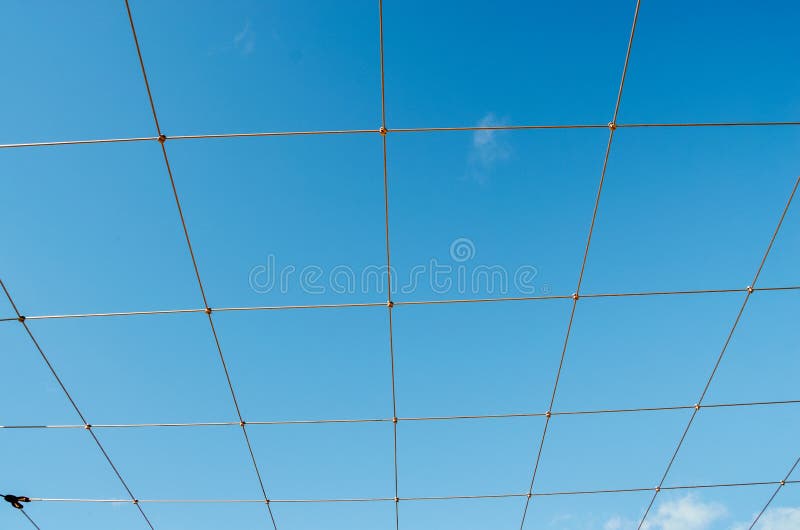 Blue sky wired in the form stock photo. Image of forbidden - 267930260