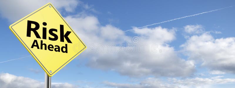Risk ahead sign stock illustration. Illustration of secure - 35288398