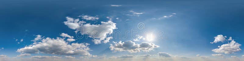 Blue Skybox with Cumulus Cloud As Seamless Hdri 360 Panorama with ...