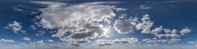 Blue Skybox with Cumulus Clouds As Seamless Hdri 360 Panorama with ...