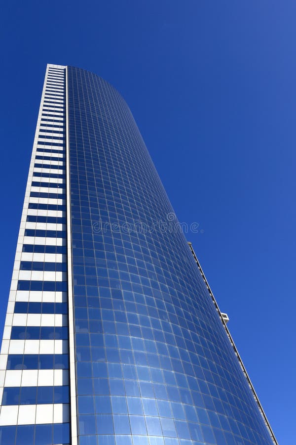 Blue skyscraper stock image. Image of reflection, blue - 19176203