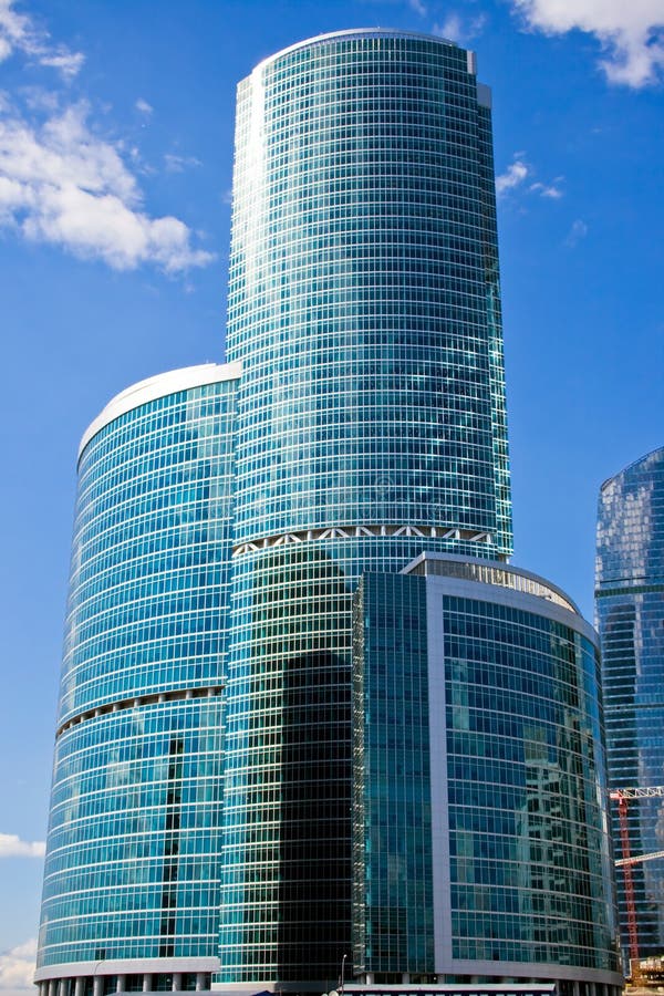 Blue skyscraper in the sky stock photo. Image of center - 5928584