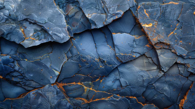 Blue Slate Rock Surface with Intricate Patterns and Natural Textures ...