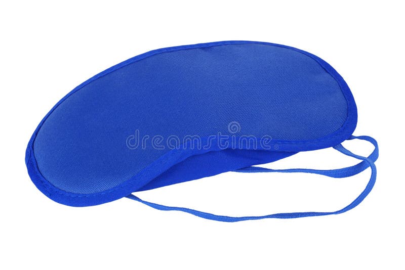 Blue Sleep Mask on White Background Stock Photo - Image of sleeper ...