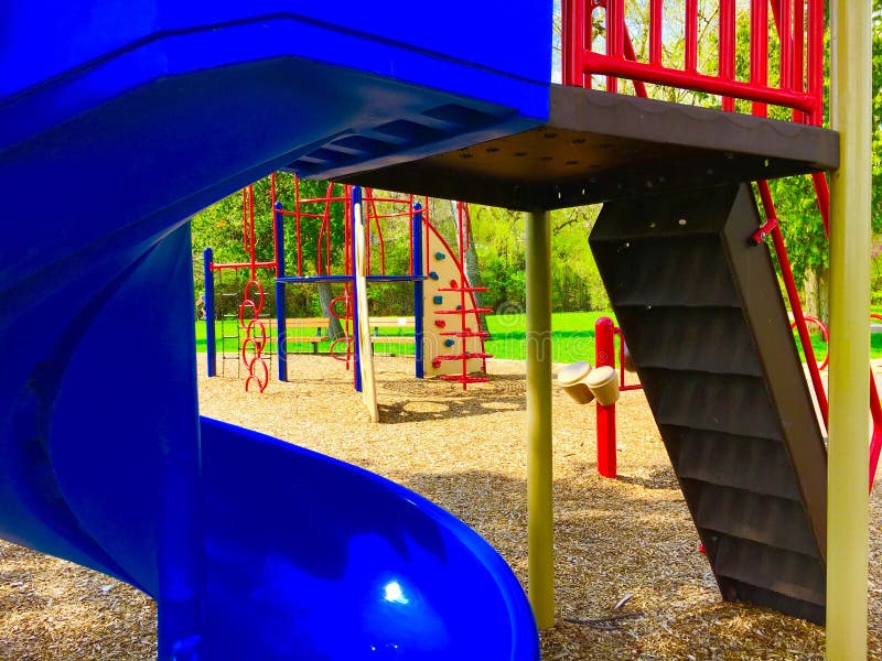 Blue Slide stock image. Image of freindly, fast, city - 73392419