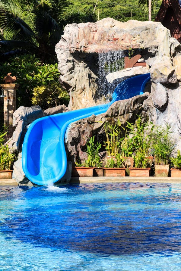 Blue slider stock photo. Image of park, childhood, youth - 34537406