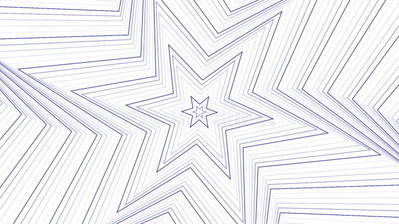 Blue Slim Spin Hexagonal Star Simple Flat Geometric on White Background ...