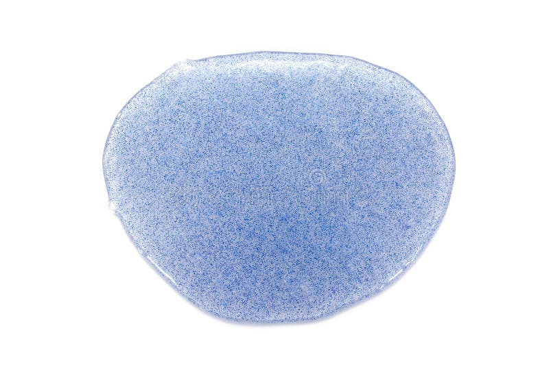 Blue Slime Isolated on White Background. Shiny Bright Blue Color Slime ...