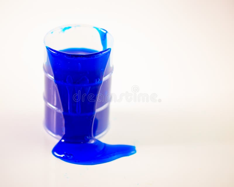 Blue Slime Spills Out of Barrel Stock Image - Image of fall, barrel ...